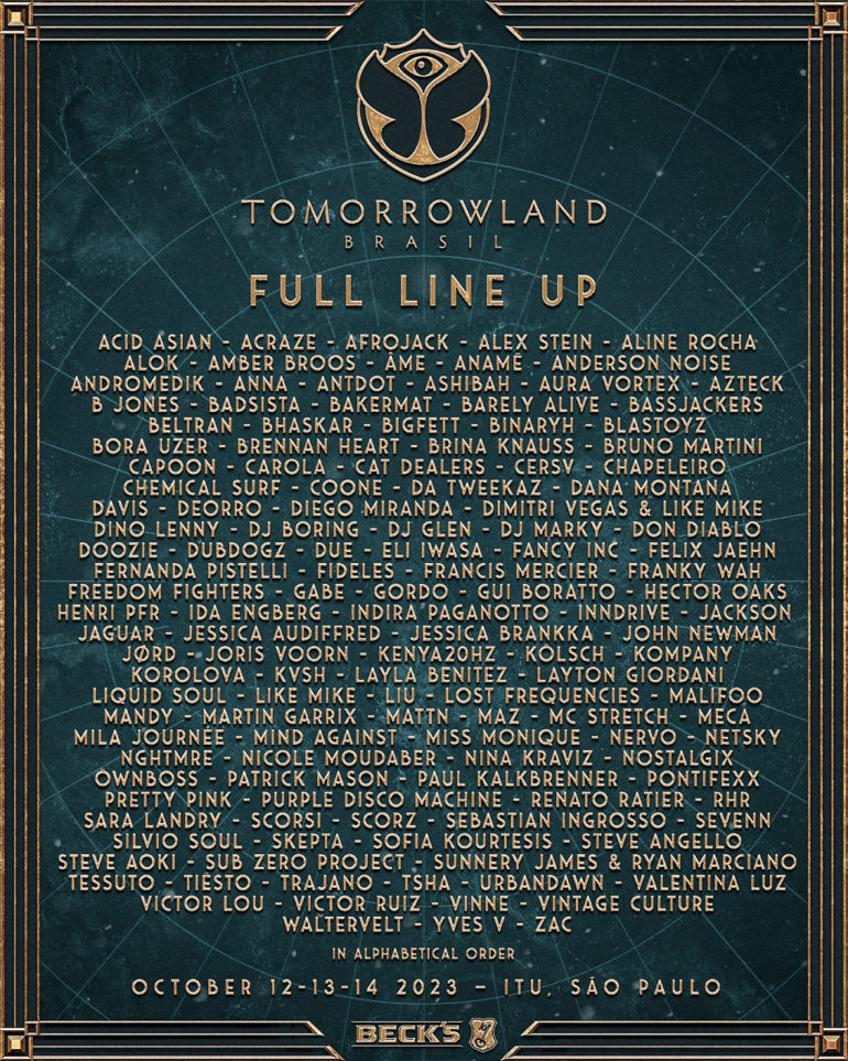 Tomorrowland Brasil: Festival apresenta line-up completo por dia ...